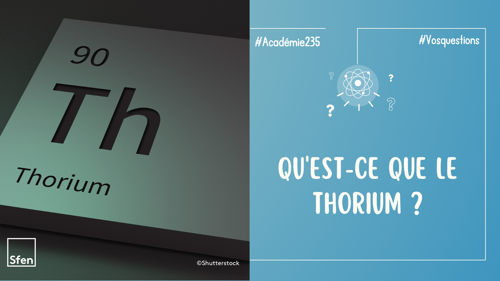 Qu'est-ce que le thorium ? - Sfen